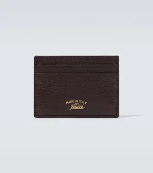 Gucci Lira Leather Card Holder - Brown