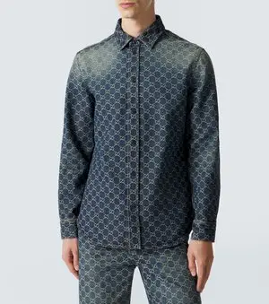 Gucci Gg Denim Jacquard Shirt