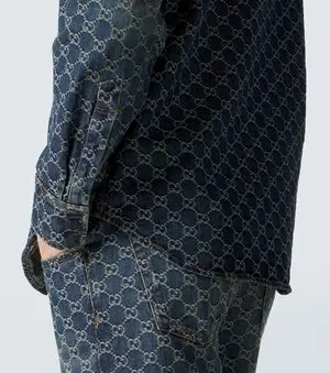 Gucci Gg Denim Jacquard Shirt