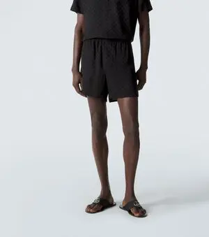 Gucci Gg Silk Jacquard Shorts