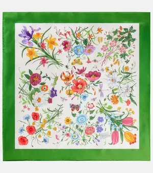 Gucci Flora Silk Twill Scarf - Multicoloured