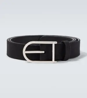 Gucci Gg Canvas Belt With Silver-tone Hardware - Black