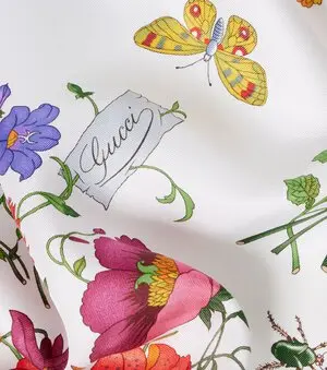 Gucci Flora Silk Twill Scarf - Multicoloured