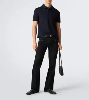 Gucci Gg Embossed Leather Loafers