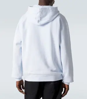 Jacquemus Grosgrain Logo Cotton Hoodie - Blue