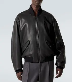 Dolce & Gabbana Leather Bomber Jacket