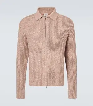 TOD'S Cotton Mouline Zip-up Cardigan