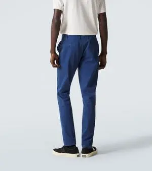 Canali Cotton Straight Chinos - Blue