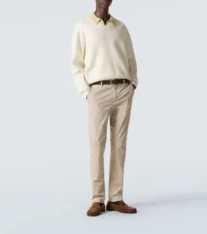 Canali Cotton Straight Chinos - Beige