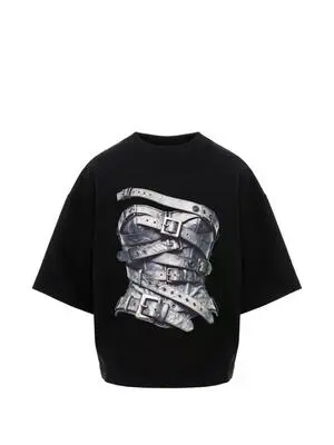 HAMZA Graphic Print T-shirt - Black