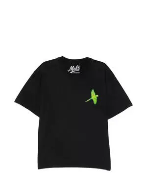MELT Bird-print T-shirt - Black