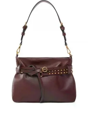 Pinko PINKO Small Studded-Belt Shoulder Bag Red