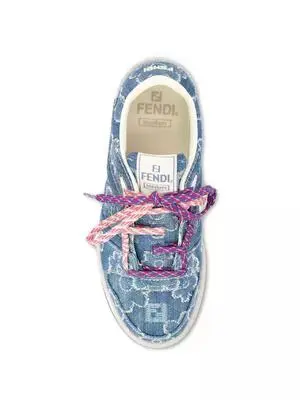 Fendi Logo Pattern Lace-up Sneakers