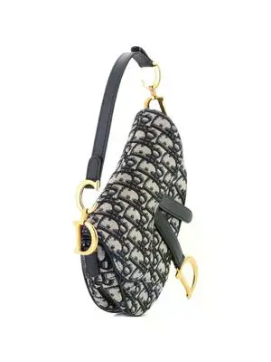 Dior Saddle Handbag Oblique Canvas Mini Shoulder Bag - Blue