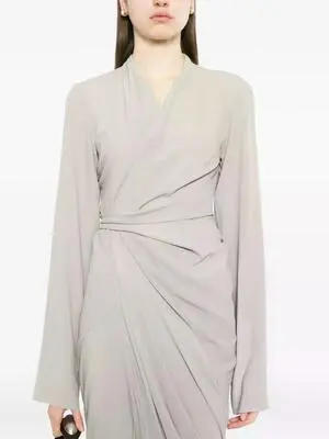 Rick Owens Wrap Draped Maxi Dress