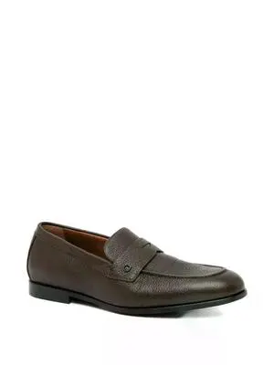 FERRAGAMO Gancini Grained-leather Loafers