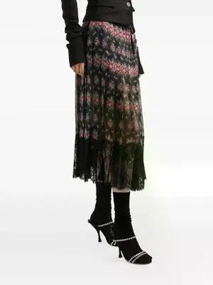 Dolce & Gabbana Floral Lace Midi Skirt