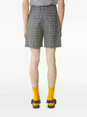 LANVIN Geometric Pattern Cotton Shorts