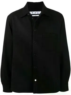 Off-White Long-sleeve Shirt Jacket - Black