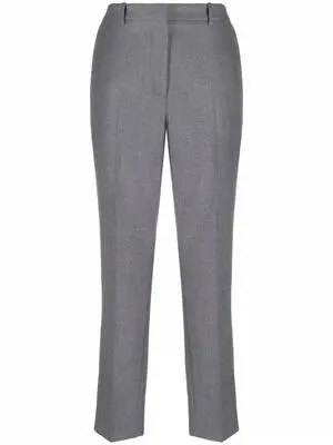 Incotex Cropped Straight Leg Trousers - Grey