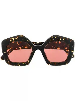 Marni Mhl Pentagon Sunglasses - Brown