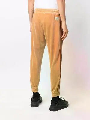 BARROW Logo-print Velvet Track Pants