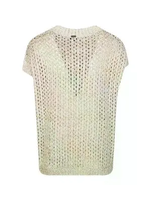 Herno Perforated Knit T-shirt - Neutrals