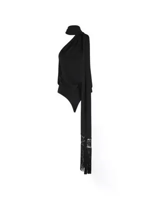 Andamane One-shoulder Fringed Blouse