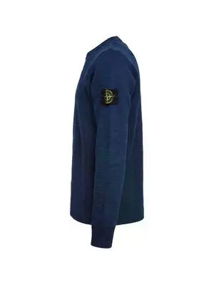 Stone Island Stone Island Ribbed Badge Sweater Blue