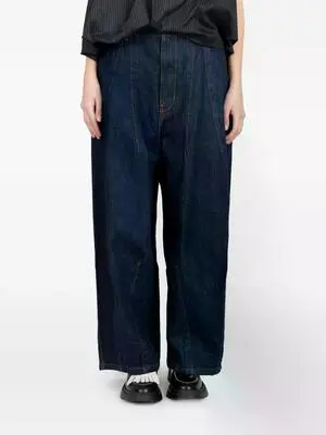 SOCIETE ANONYME Wide Leg Jeans With Contrast Stitching