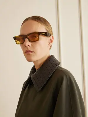 Bottega Veneta Ribbon Square-frame Sunglasses - Brown