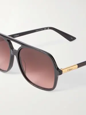 Chloé Judy Oversized Aviator Sunglasses - Gray