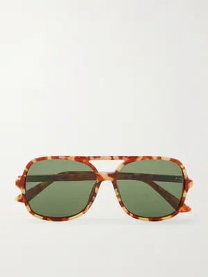 Chloé Judy Aviator-style Acetate And Gold-tone Sunglasses - Tortoiseshell