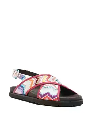 Missoni Zigzag Strap Sandals - Pink