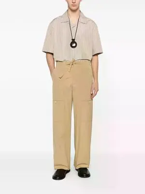 JIL SANDER Stripe-pattern Short-sleeve Shirt