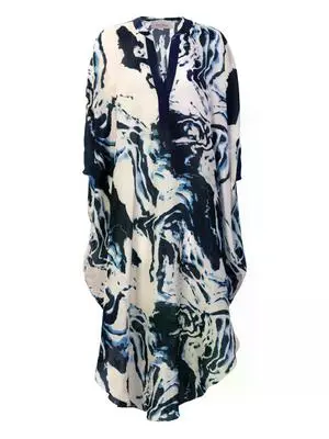 Silvia Tcherassi Elea Abstract Print Midi Dress