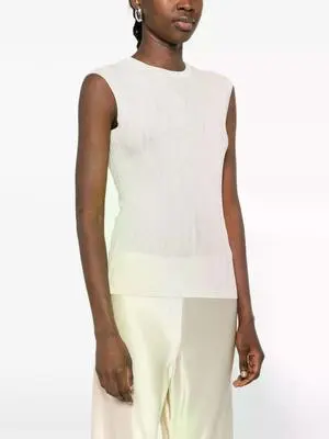 JOSEPH Calife Ribbed Sleeveless Top - Neutrals