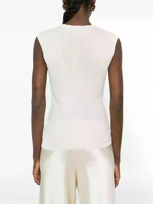 JOSEPH Calife Ribbed Sleeveless Top - Neutrals