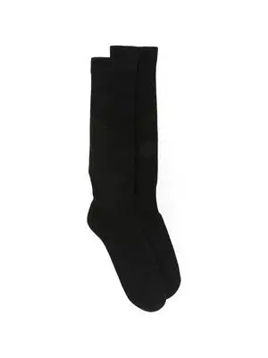 Rick Owens Pentagram Intarsia Knee High Socks - Black