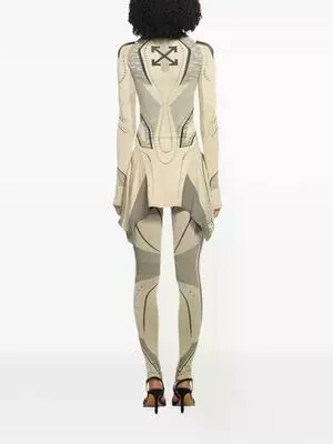 Off-White Studded Seamless Race Leggings - Neutrals