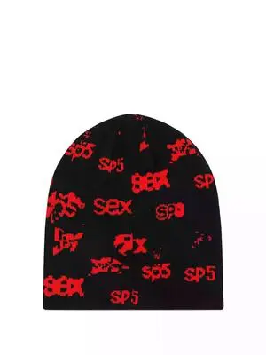 SP5DER Skulley Beanie Hat - Black