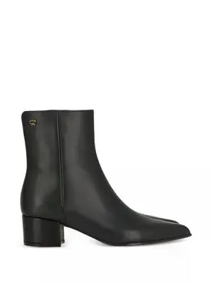 GIANVITO ROSSI Block Heel Pointed Toe Boots - Black