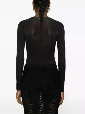 Wardrobe.NYC Sheer Long Sleeve Bodysuit