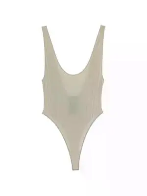 Wardrobe.NYC V-neck Bodysuit - Neutrals