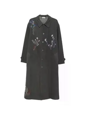 A.N.G.E.L.O. VINTAGE CULT A.n.g.e.l.o. Vintage Upcycled Embroidered Floral Coat - Grey