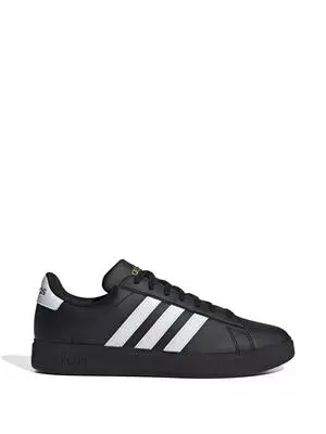 Adidas Striped Court Sneakers - Black