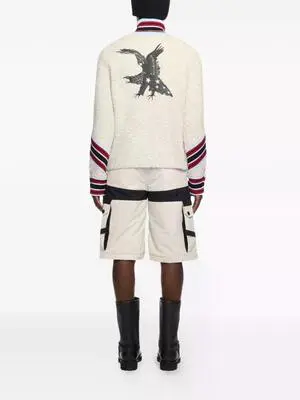 Off-White Striped Zip Cardigan
