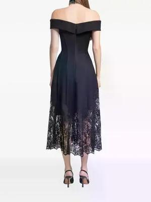 GEMY MAALOUF Folded Off-shoulder Midi Dress