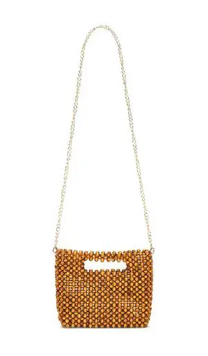 Dolce Vita Wood Bead Shoulder Bag - Tan