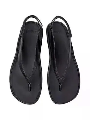 Camper Slingback Sandals With Thong Strap - Black